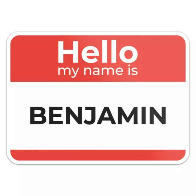 Hello My Is Benjamin Sticker Phone Decal Water Bottle Stickers Car ...