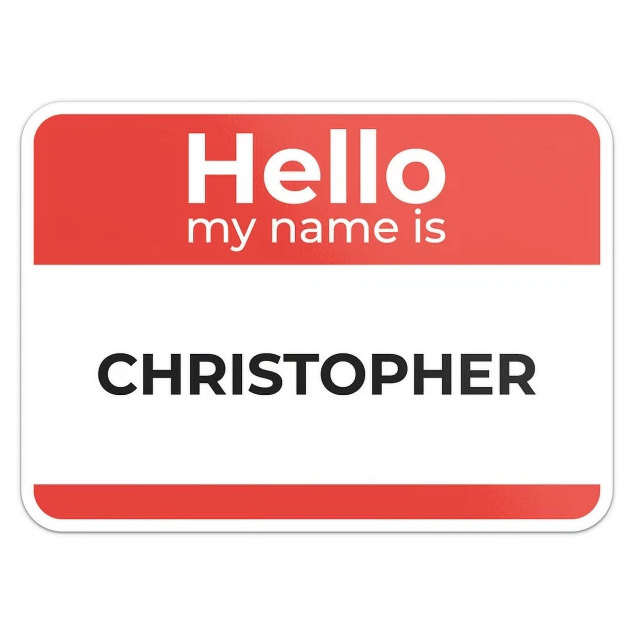 Hello My Is Christopher Sticker Phone Decal Water Bottle Stickers Car ...