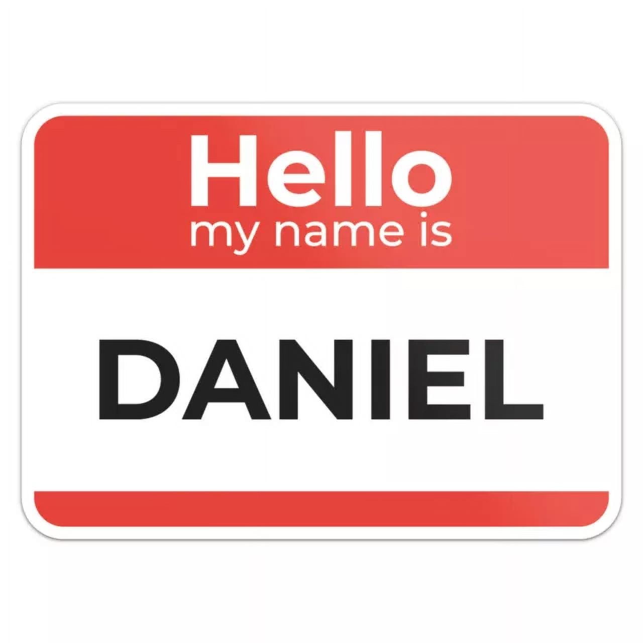 Hello My Is Daniel Sticker Phone Decal Water Bottle Stickers Car Decals ...