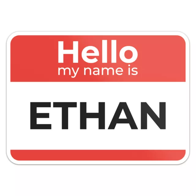 Hello My Is Ethan Sticker Phone Decal Water Bottle Stickers Car Decals ...