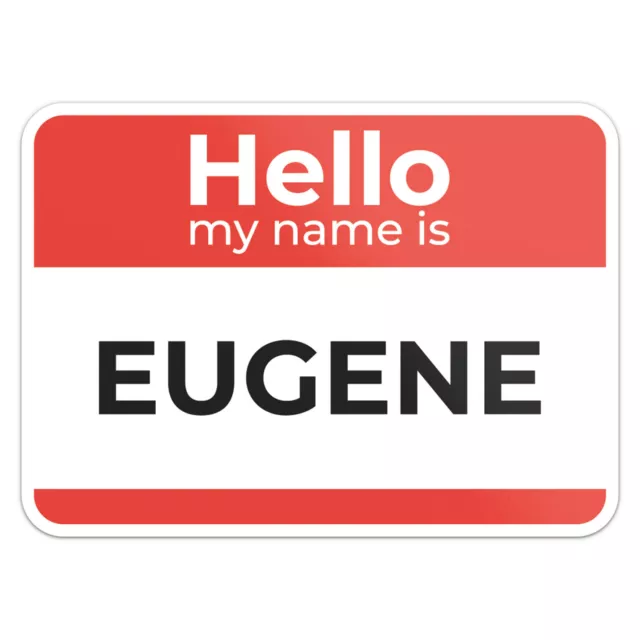 Hello My Is Eugene Sticker Phone Decal Water Bottle Stickers Car Decals ...