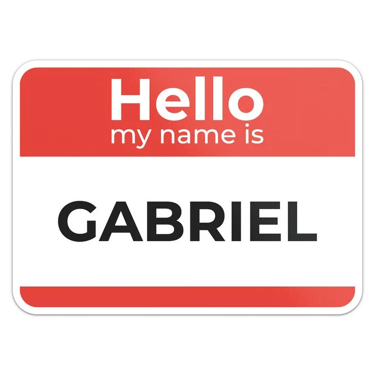 Hello My Is Gabriel Sticker Phone Decal Water Bottle Stickers Car ...