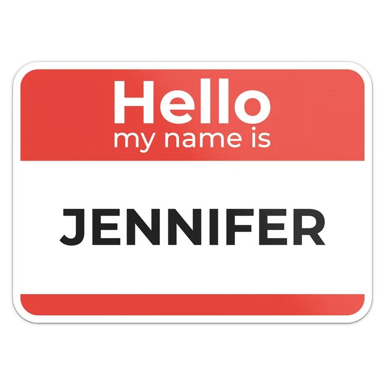 Hello My Is Jennifer Sticker Phone Decal Water Bottle Stickers Car ...
