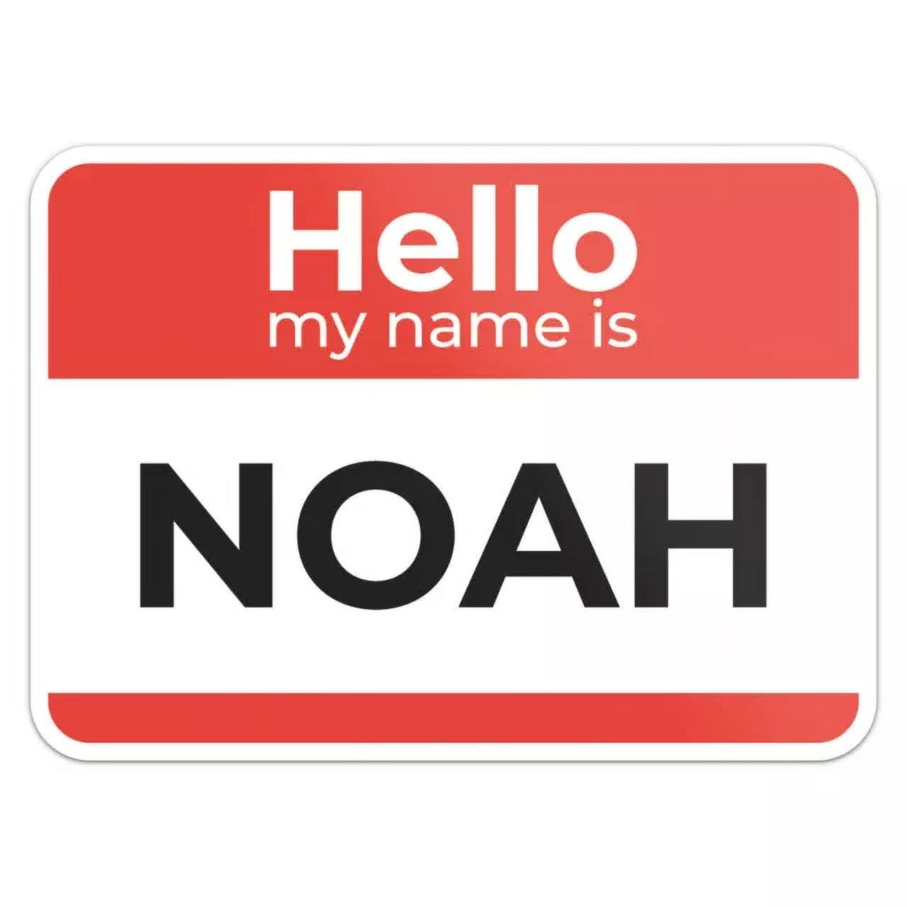 Hello My Is Noah Sticker Phone Decal Water Bottle Stickers Car Decals ...