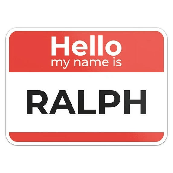 Hello My Is Ralph Sticker Phone Decal Water Bottle Stickers Car Decals ...