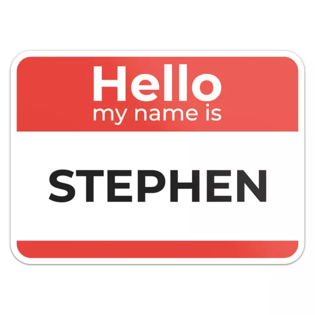 Hello My Is Stephen Sticker Phone Decal Water Bottle Stickers Car ...