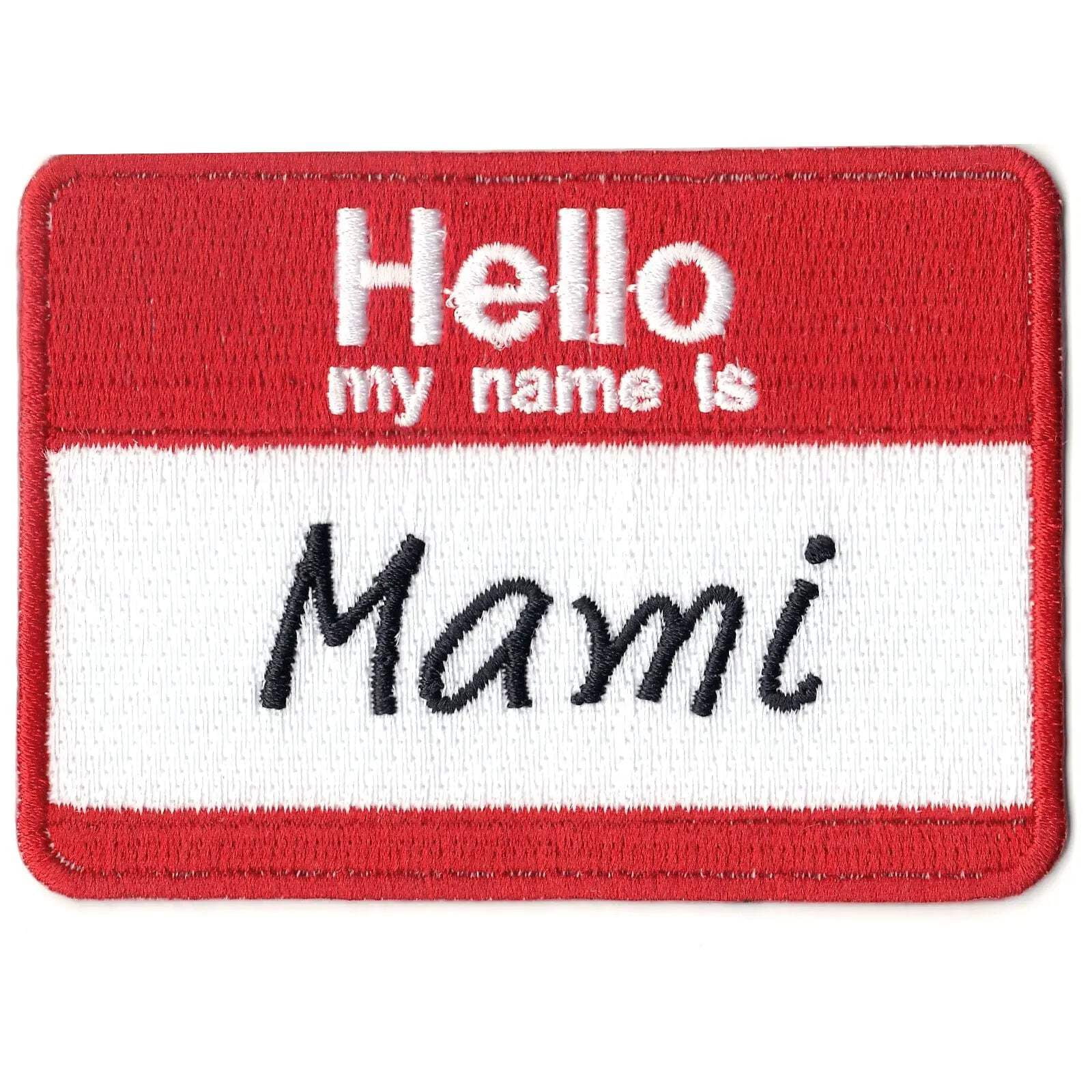 Hello My Name Is Mami Name Tag Iron On Embroidered Patch - Walmart.com