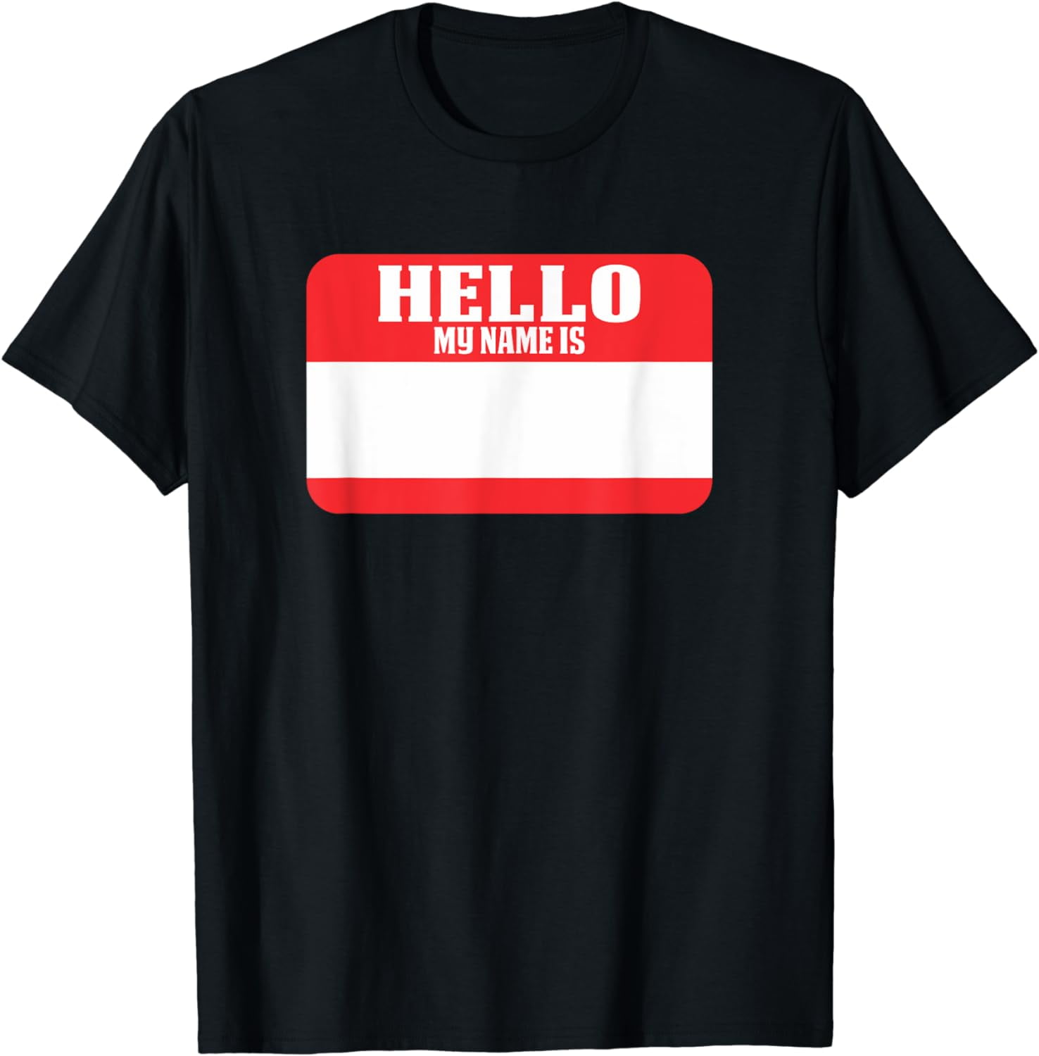 Hello My Name Is Sticker | Write On Me Name Tag Work Badge T-Shirt ...