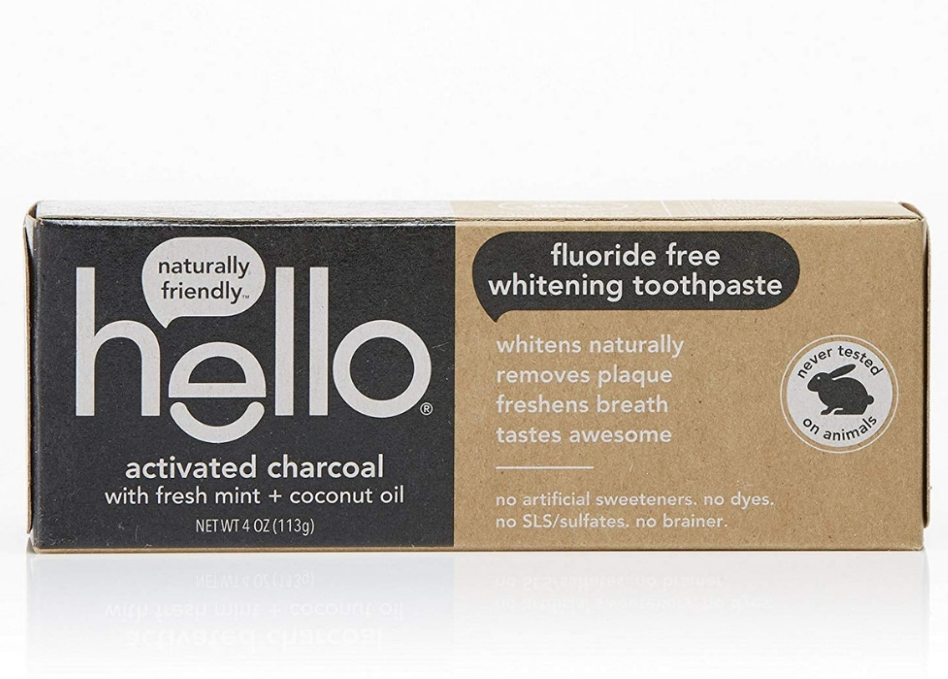 Hello Oral Care Activated Charcoal Fluoride Free Whitening Toothpaste 4 ...