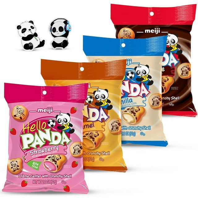 Hello Panda Cookies Variety Pack with 2 Grateful Grocer Stickers, 4 ...