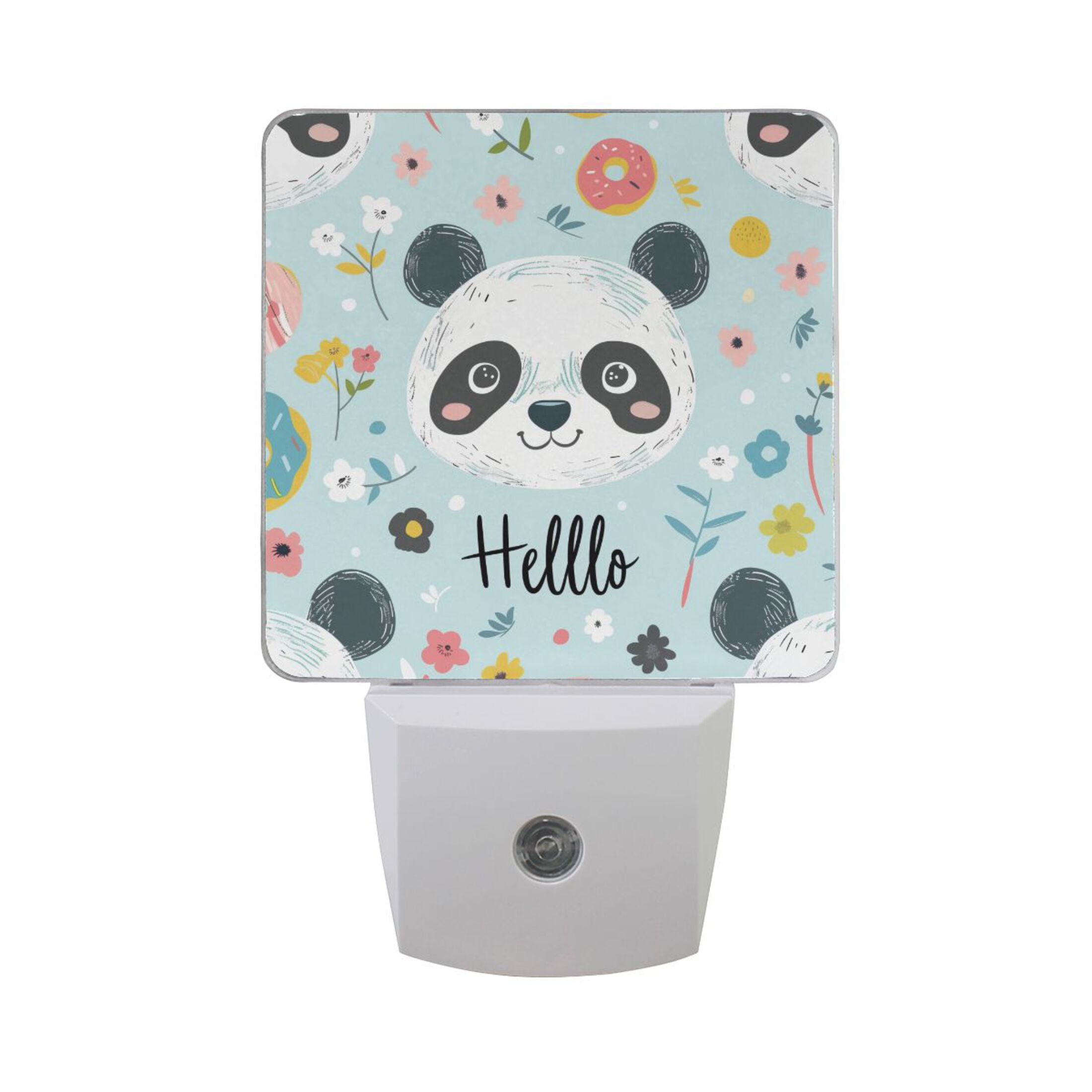 Hello Panda Face Night Light 2 Pack LED Nightlight Plug into Wall Dusk ...