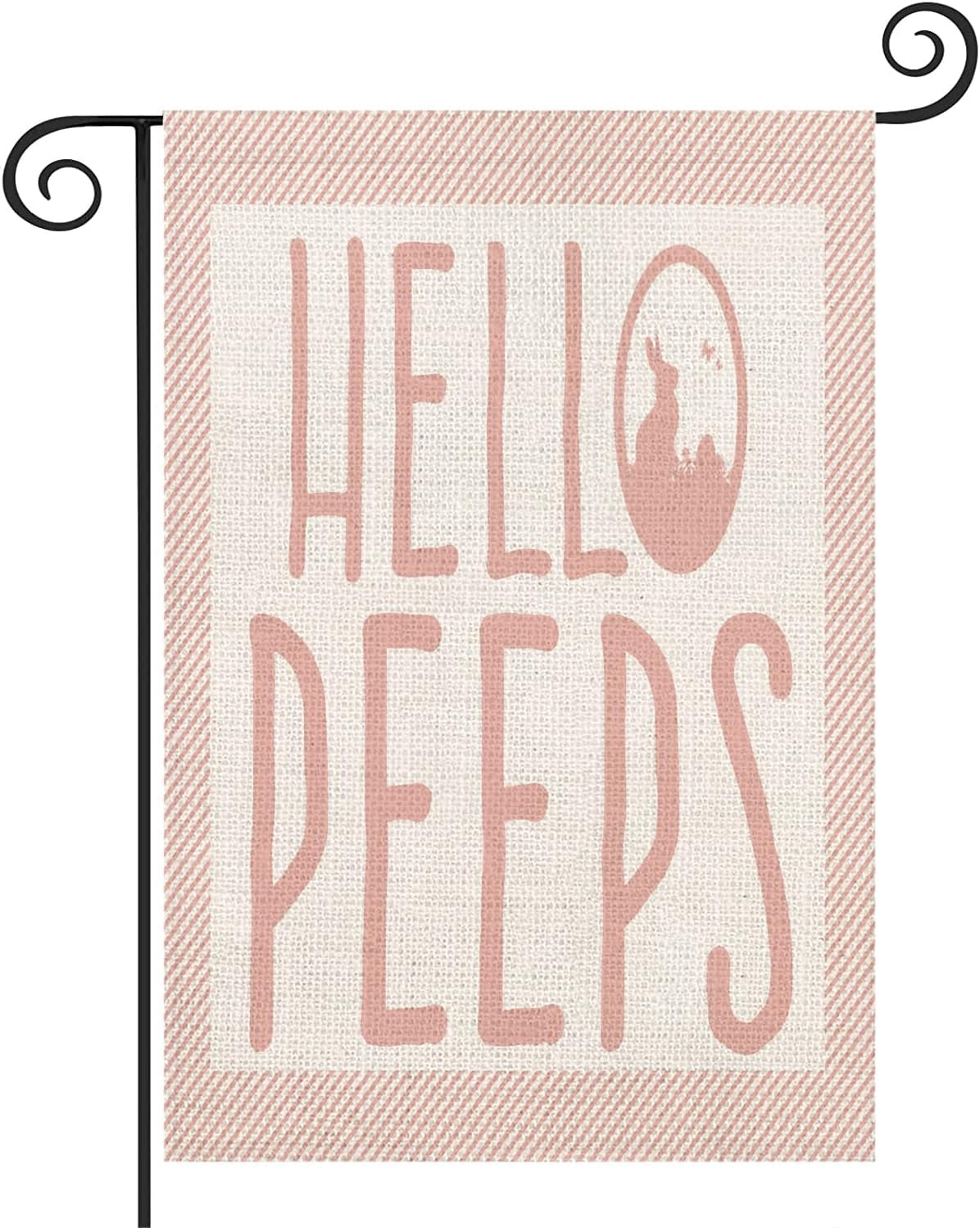 Hello Peeps Easter Garden Flag Double Sided Vertical Pink Bunny Rabbit ...