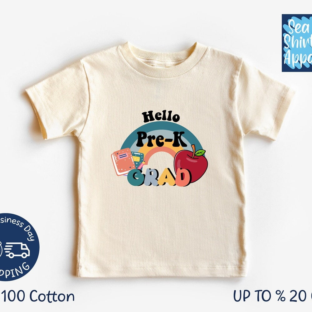 Hello Pre K Grad Shirt, Pre K Grad Kid Shirt, Pre K Grad School Outfit ...