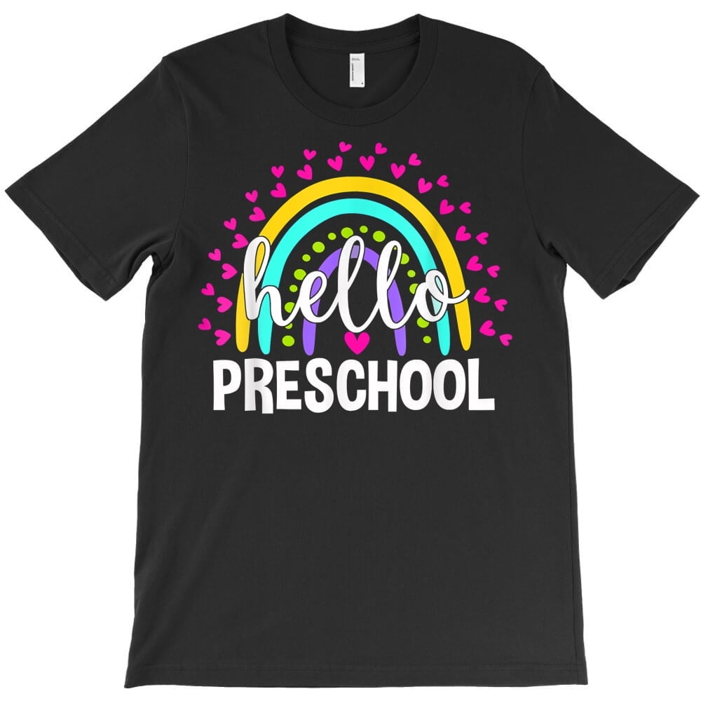 Hello Preschool Rainbow Funny Back To School Pre-K Boy Girl Kid ...
