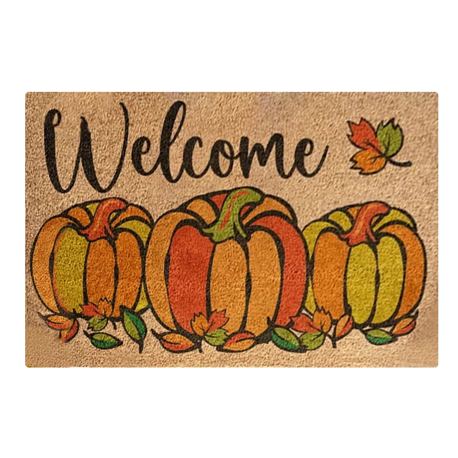 Hello-Pumpkin Welcome-Doormats - Non-Slip polyester Entrance-Mat Fall ...