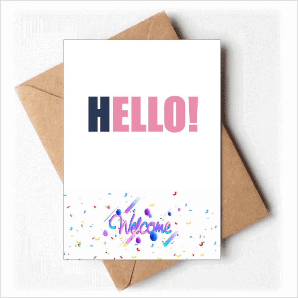 Hello Quote Encourage Positive Welcome Back Greeting Cards Envelopes ...