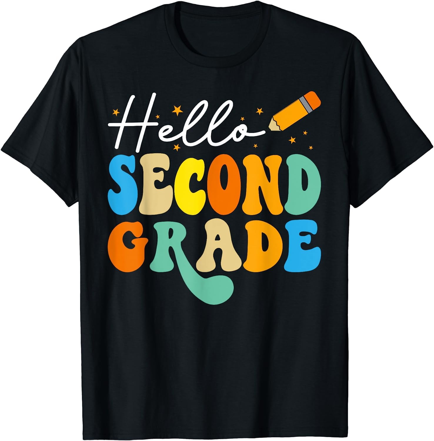 Hello Second Grade 2nd Grade Back To School Teacher Kid Girl T-Shirt ...