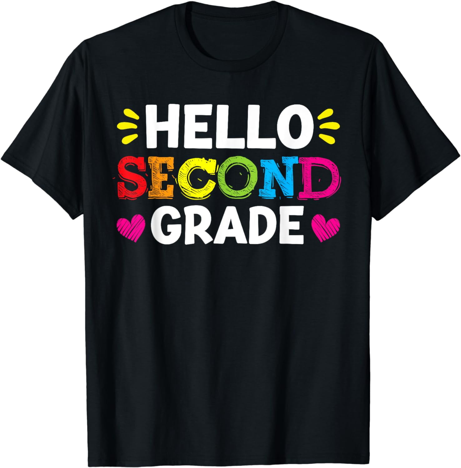 Hello Second Grade Shirt Back To School Teacher Kid Girl Boy T-Shirt ...