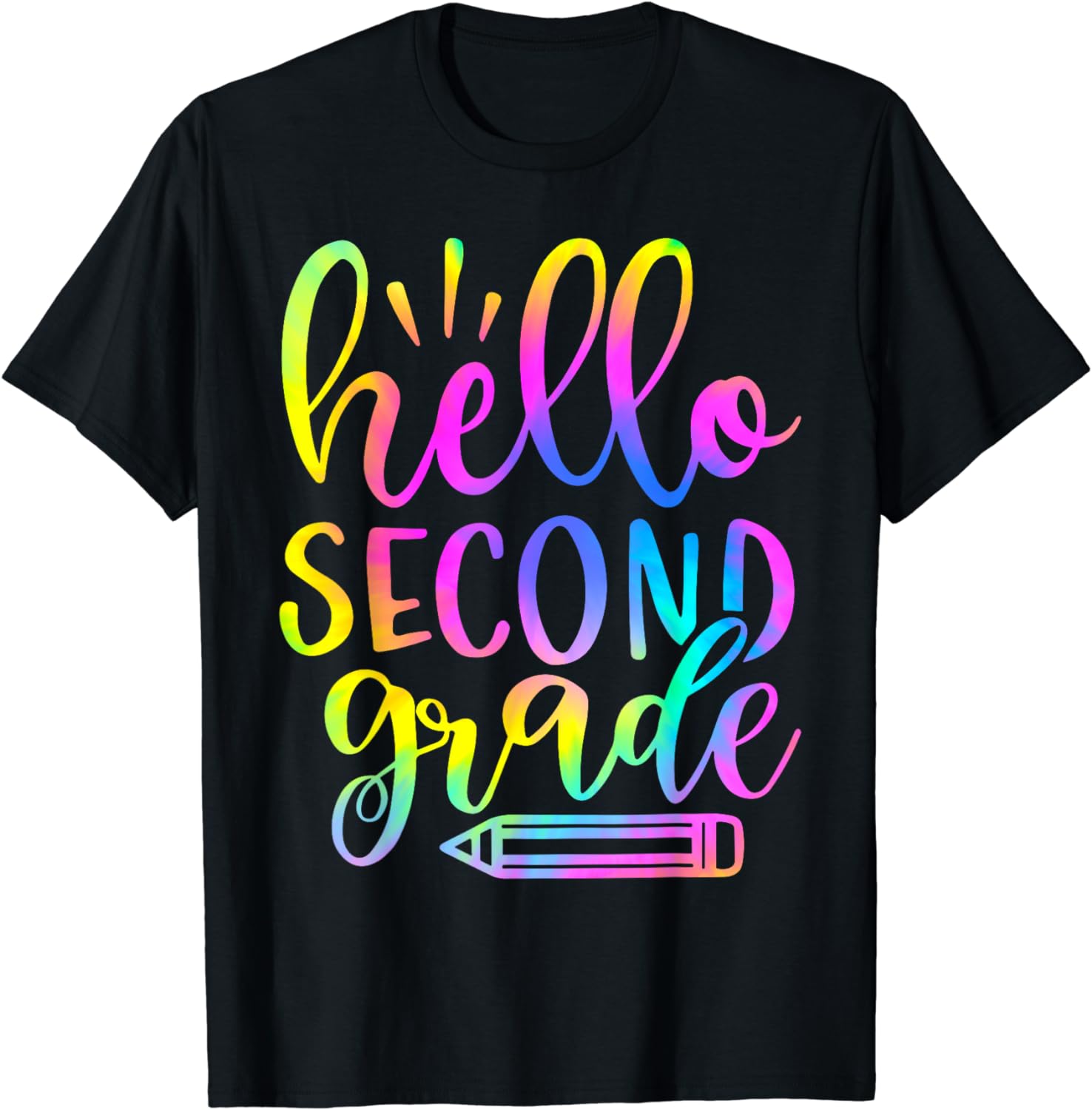 Hello Second Grade Teachers Students Tie Dye Back To School T-Shirt ...