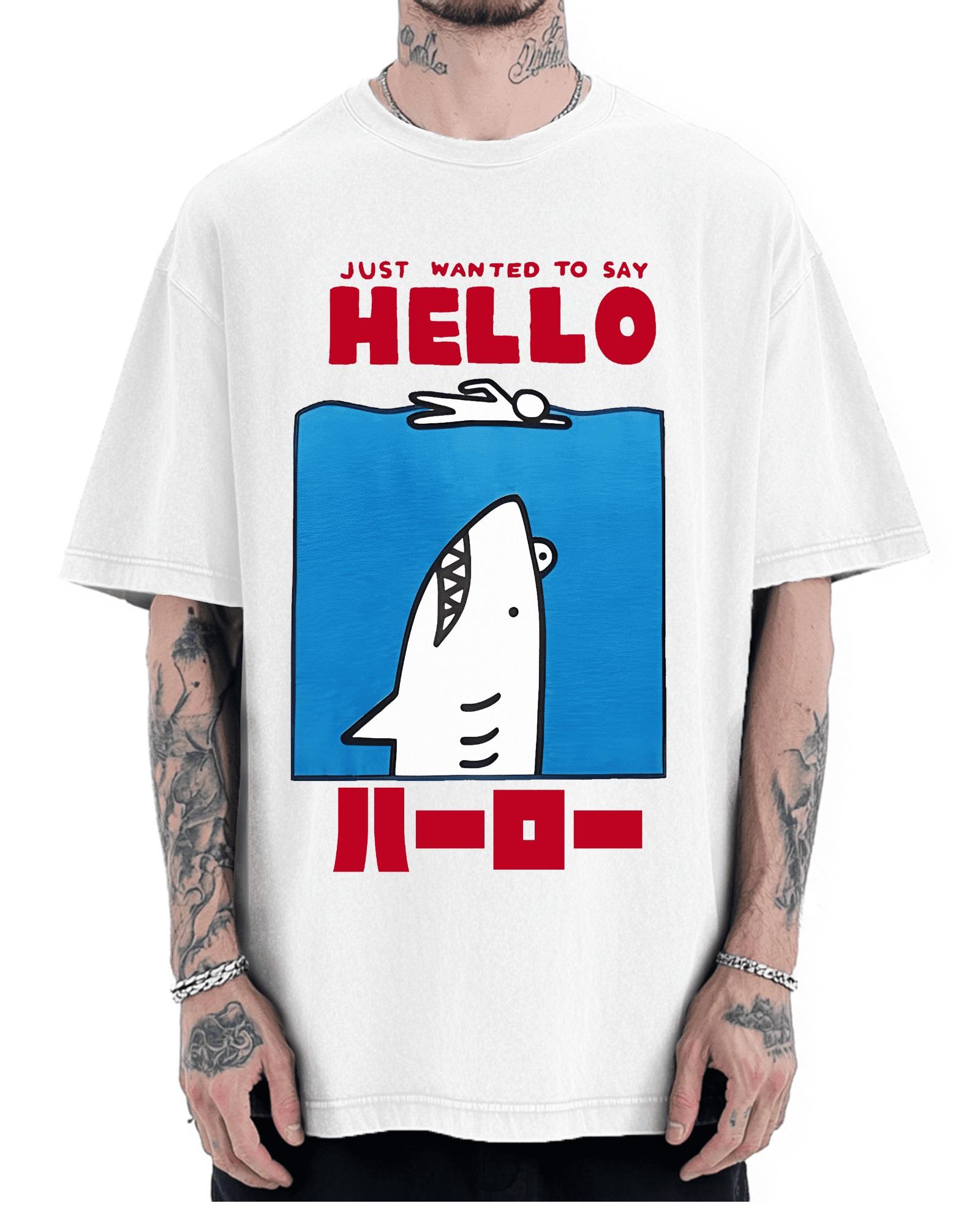 Hello Shark Cotton casual T-shirt - Walmart.com