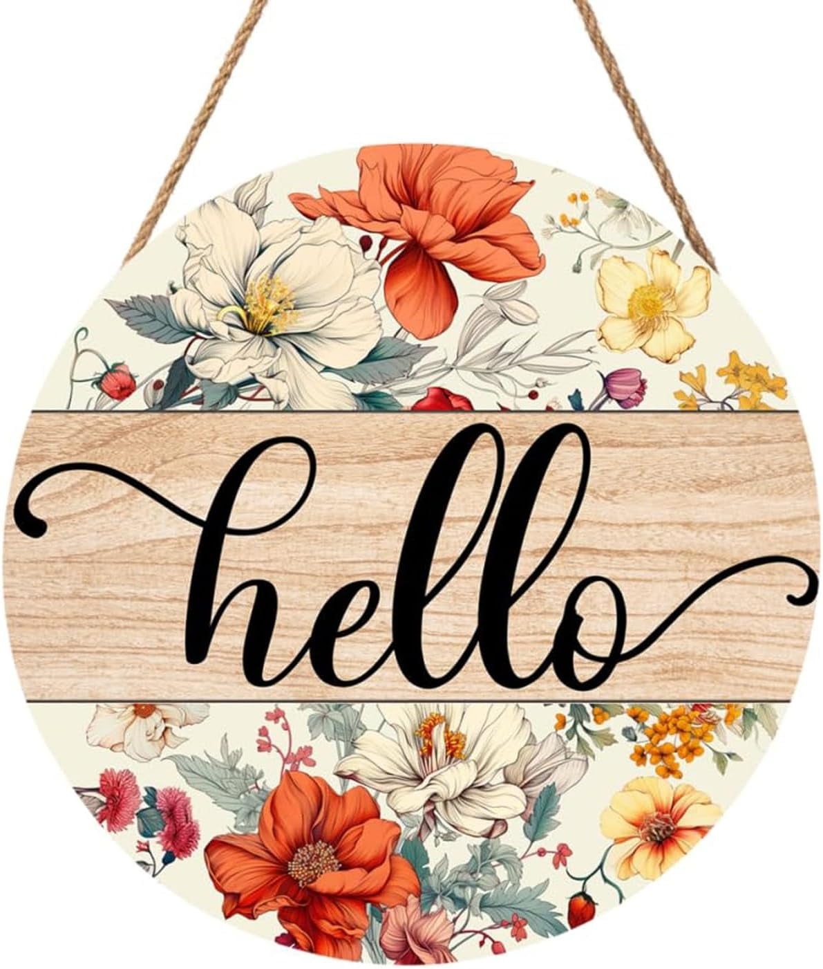 Hello Sign for Front Door, Welcome Sign for Front Porch Sign, Hello ...