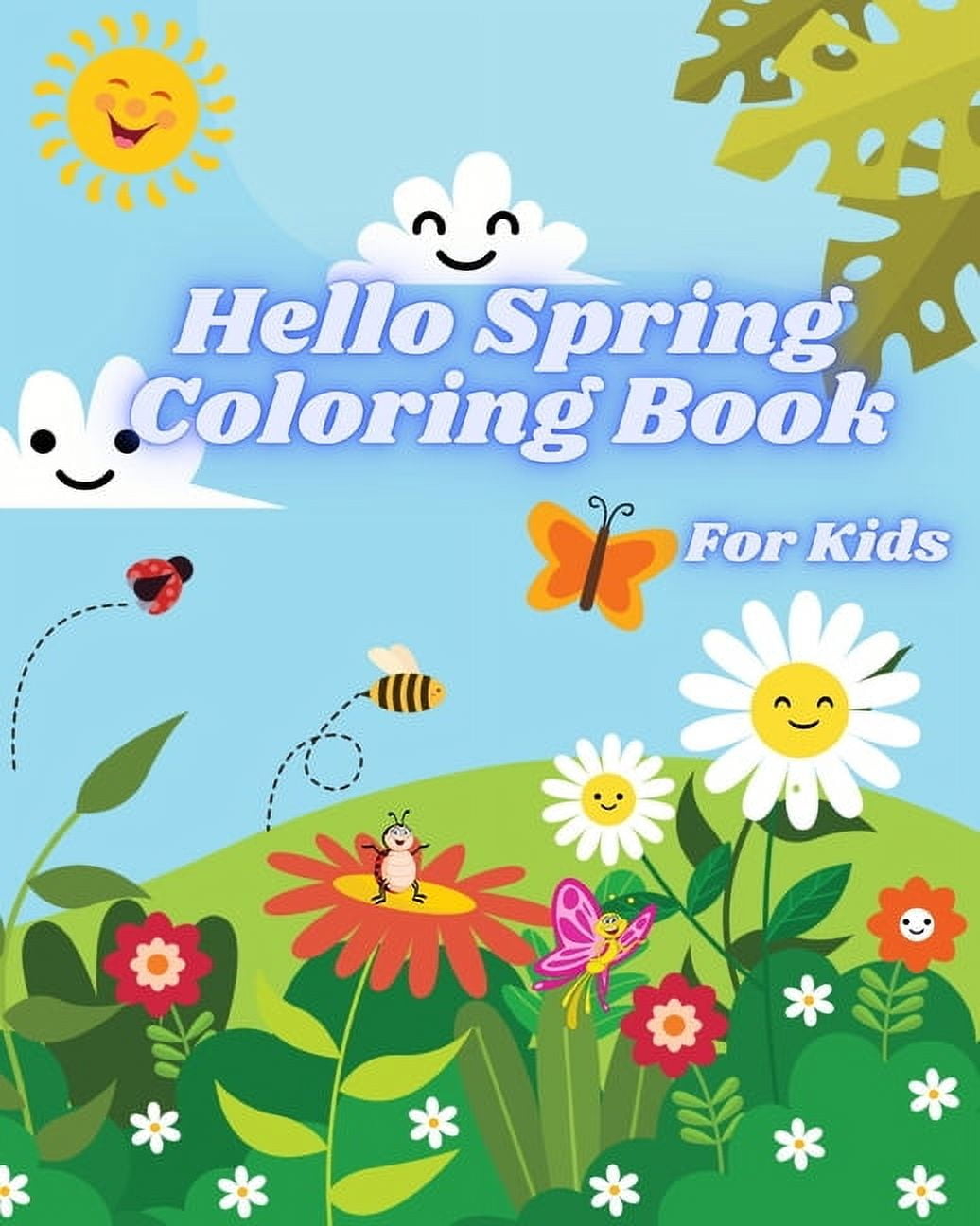 Hello Spring Coloring Book for Kids: Cute and Simple Spring coloring ...