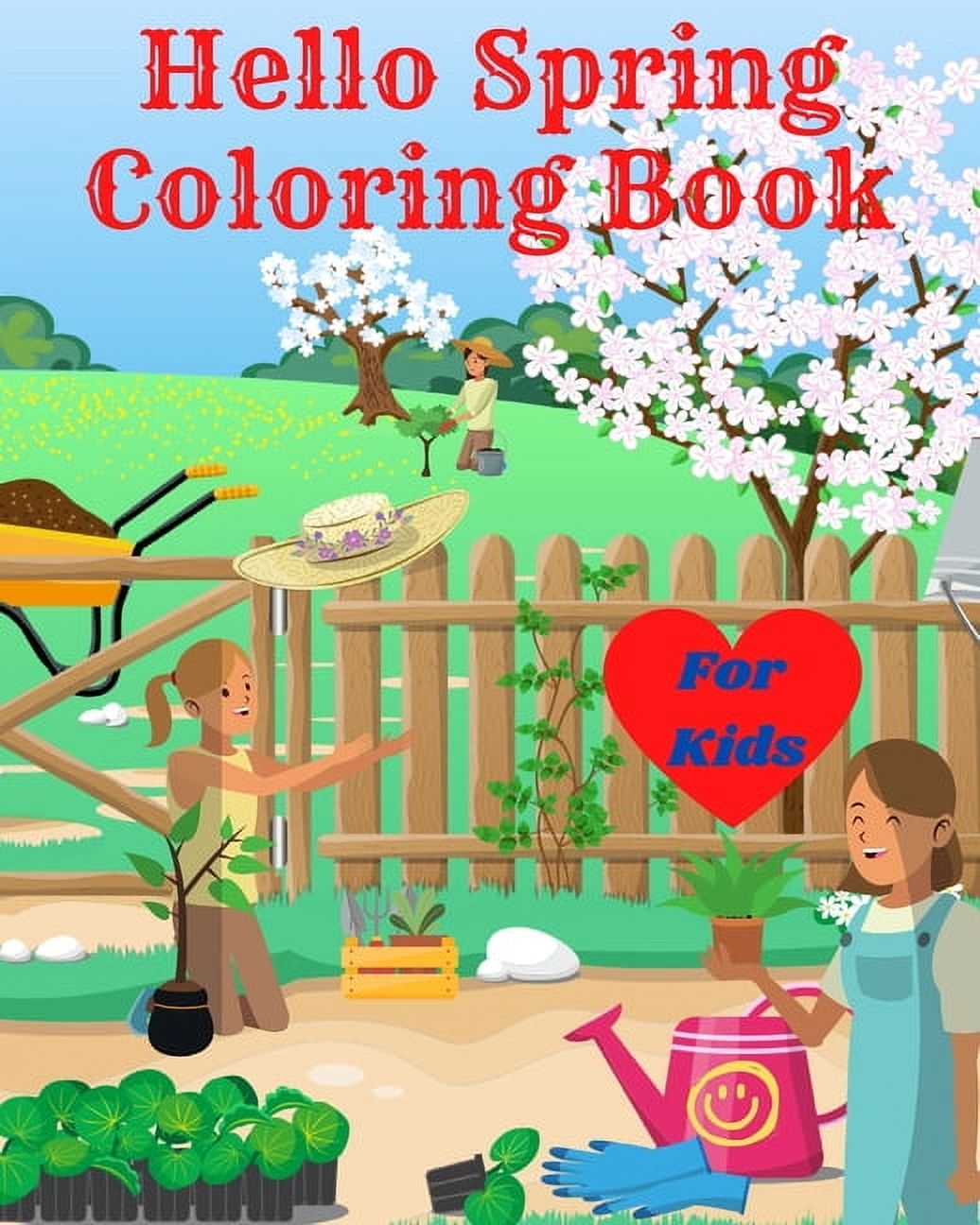 Hello Spring Coloring Book for Kids: Simple and Fun Spring coloring ...