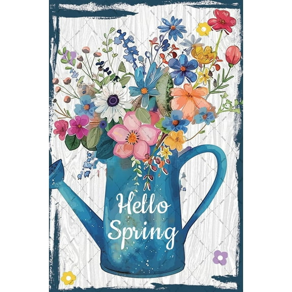 Hello Spring Decor Flower Metal Signs Spring Decorations Easter Spring ...