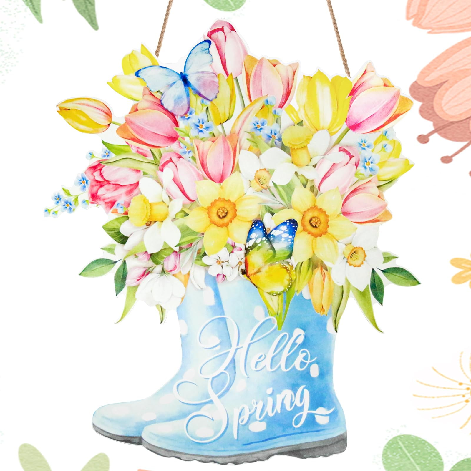 Hello Spring Door Signs Spring HYZ01 Decor for Spring Door Decor ...