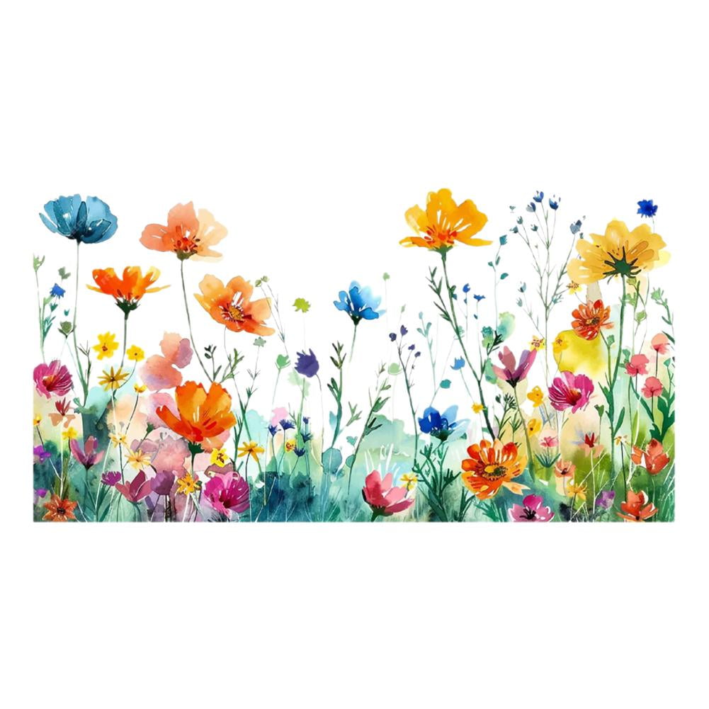 Hello Spring Flowers Window Clings, Garden Floral Peony New Sticker ...