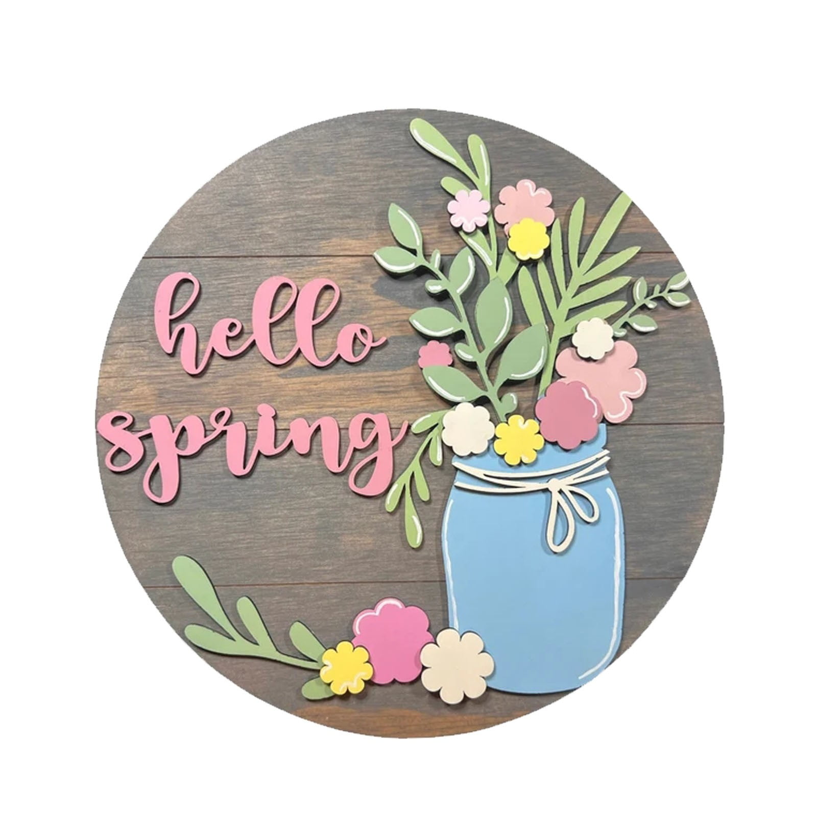Hello Spring Front Door Decor Flowers Hello Spring Wreath Spring Wreath ...