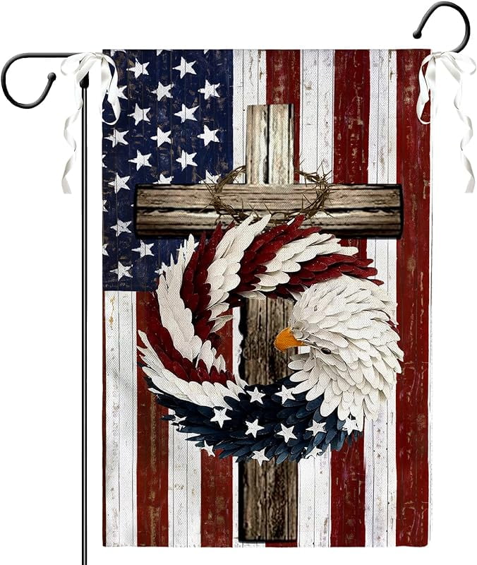 Hello Spring Garden Flag Highland Cow Polyester Yard Flag Double Sided ...