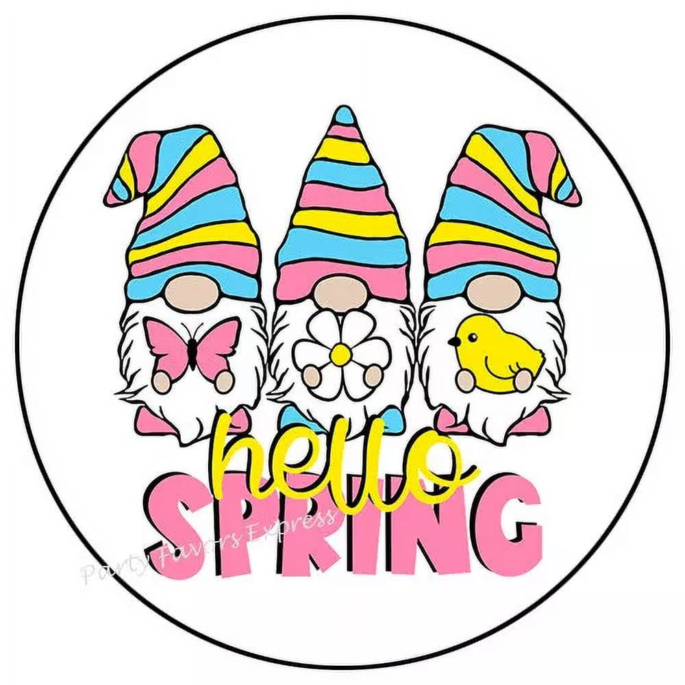 Hello Spring Gnomes Sticker Party Favors Sticker Envelope Seals Labels ...