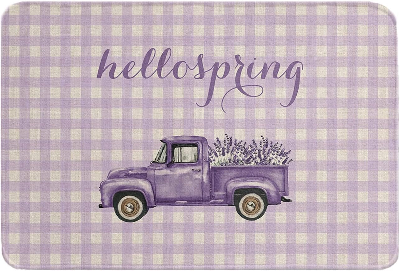 Hello Spring Indoor Door Mat, Absorbent Floor Mats Bathroom Rugs ...