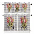 Hello Spring Kitchen Curtains Valances and Tiers Set of 3 Watercolor ...