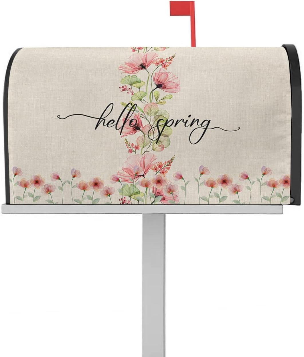 Hello Spring Mailbox Covers Magnetic 21.7x18.5 Inches Watercolor ...