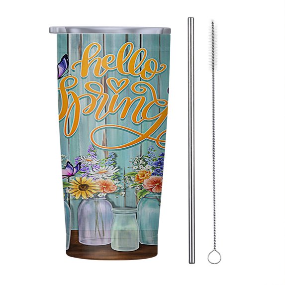 Hello Spring Spring 20oz Tumbler, Insulated Stainless Steel Water ...