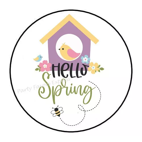 Hello Spring Sticker Party Favors Sticker Envelope Seals Labels ...