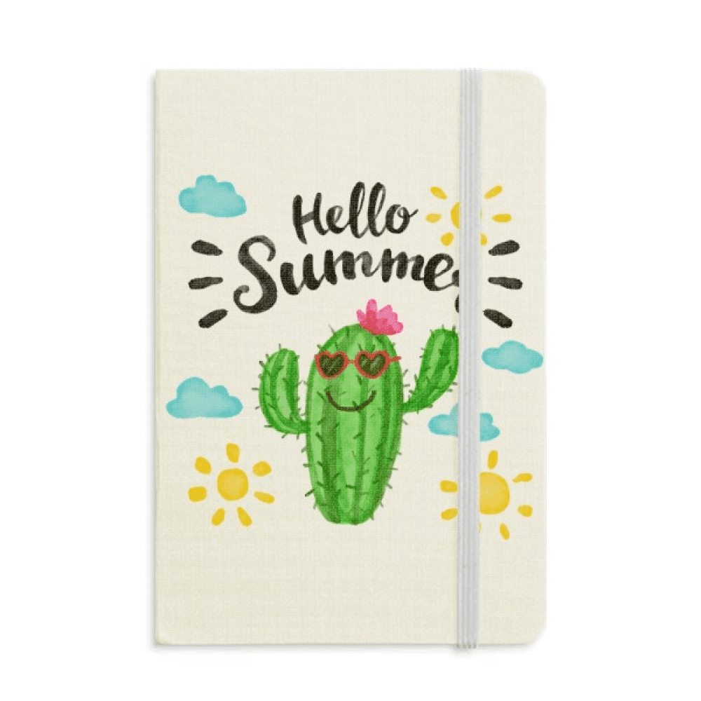 Hello Summer Cactus Art Deco Fashion Notebook Official Fabric Hard ...