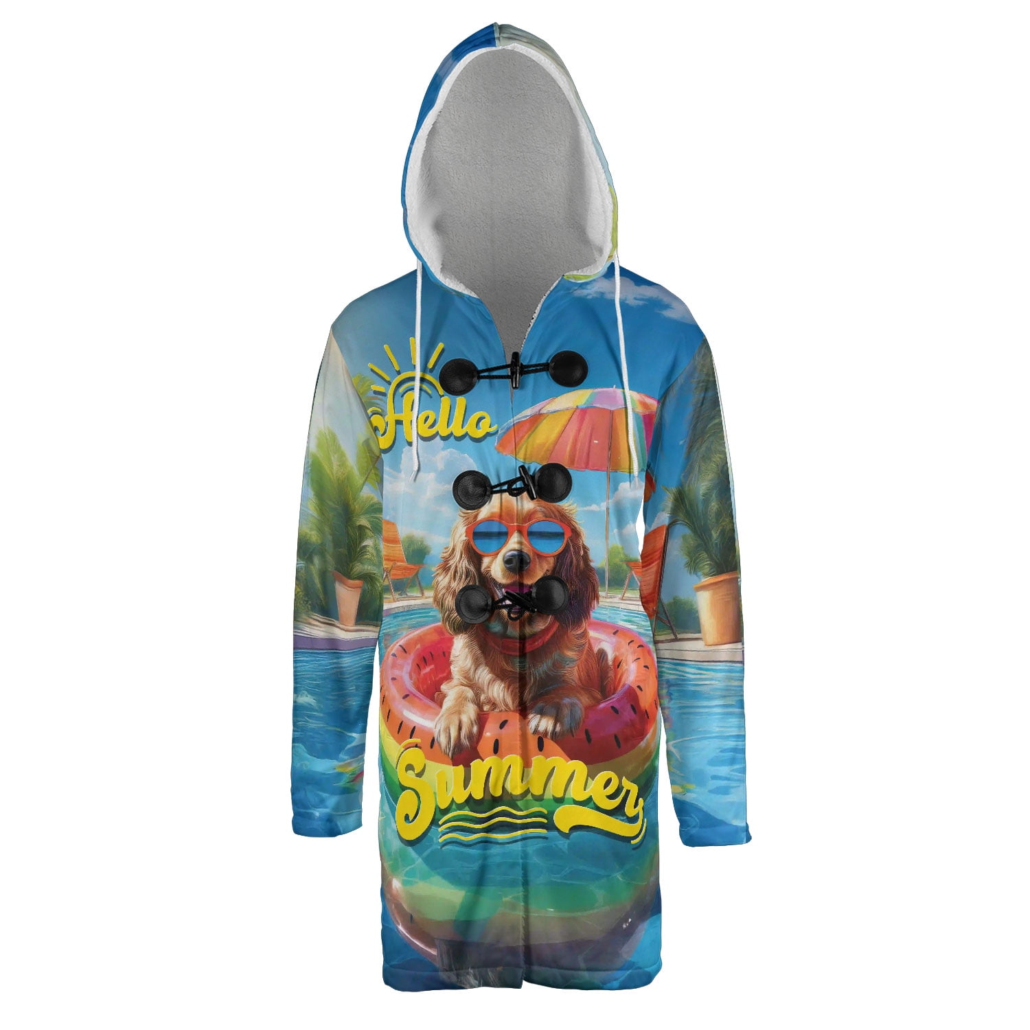 Hello Summer Cocker Spaniel Pool Day on Watermelon Float All Over Print ...