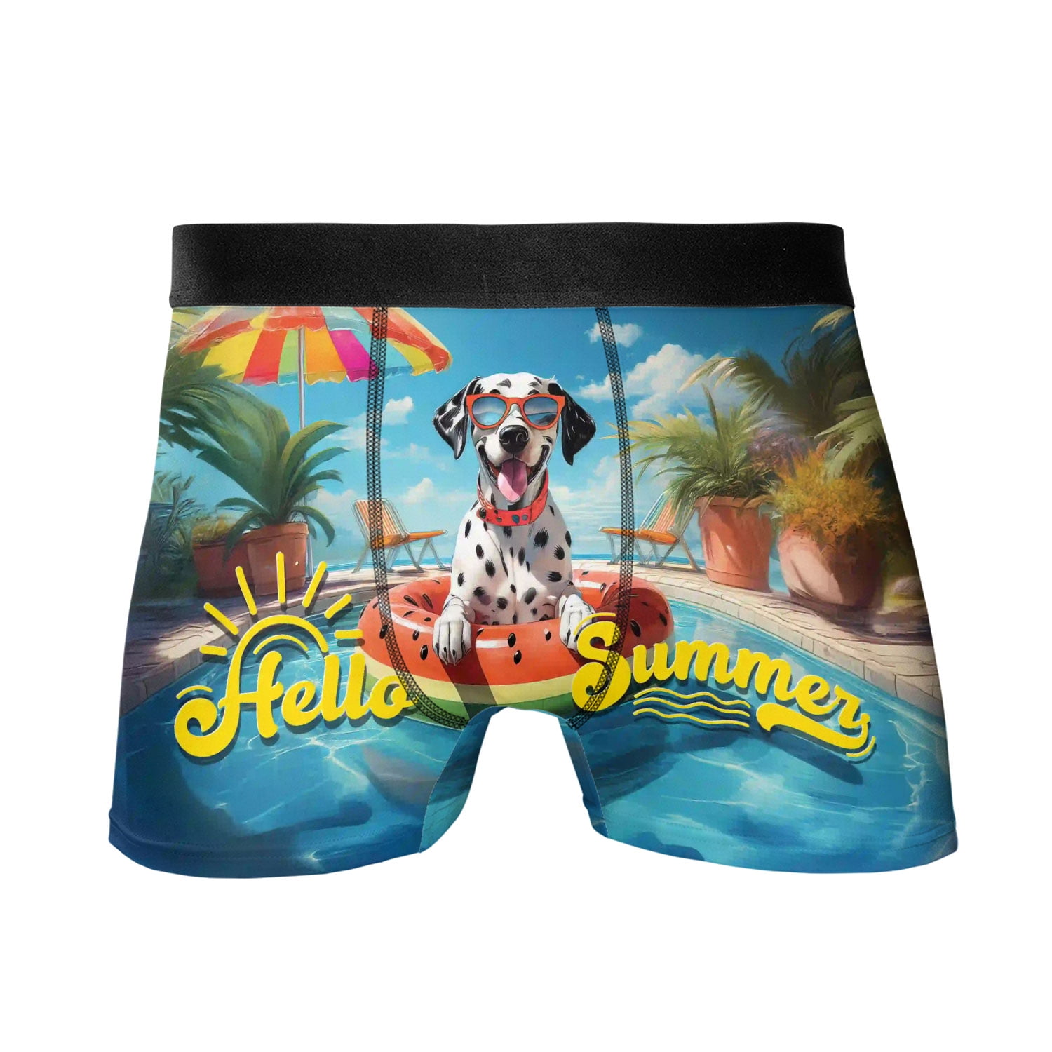Hello Summer Dalmatian Pool Day on Watermelon Float All Over Print ...