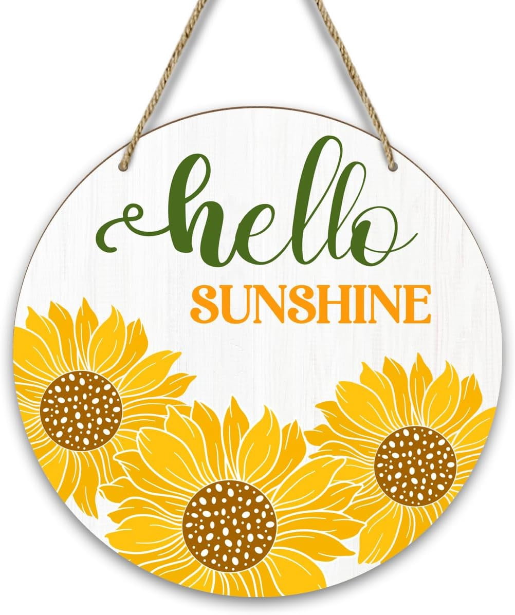 Hello Summer Door Decor Sign, Pineapple Summer Decorations for Home ...