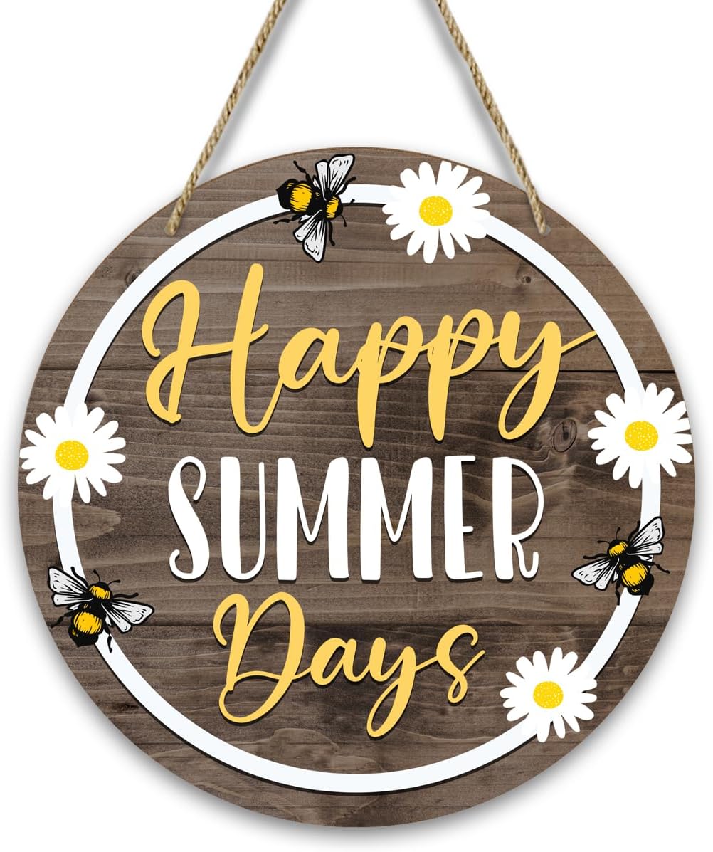 Hello Summer Door Decor Sign, Pineapple Summer Decorations for Home ...