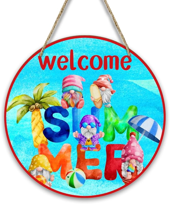 Hello Summer Door Decor Sign, Pineapple Summer Decorations for Home ...