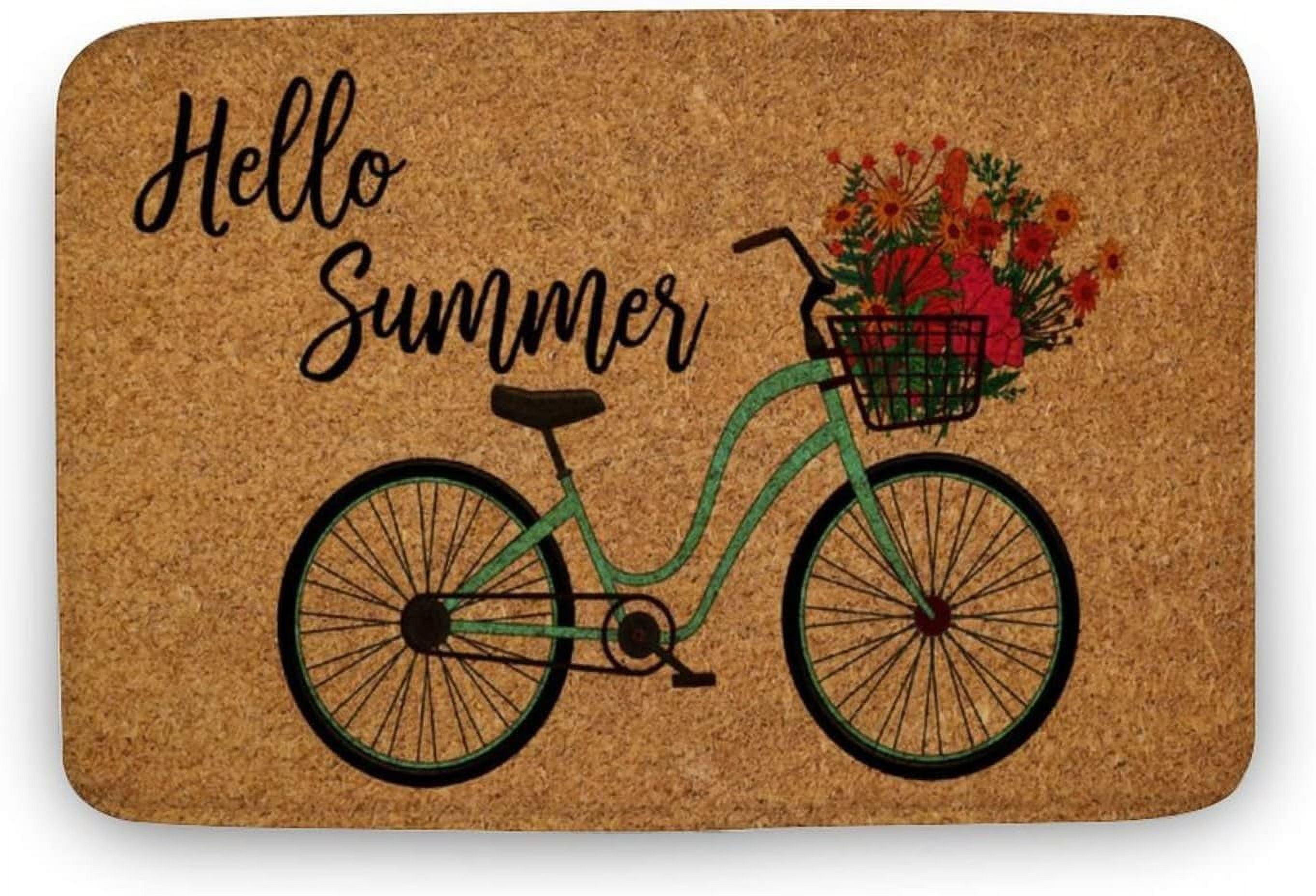 Hello Summer Door Mat Hello Summer Welcome Front Door Mat Entrance ...