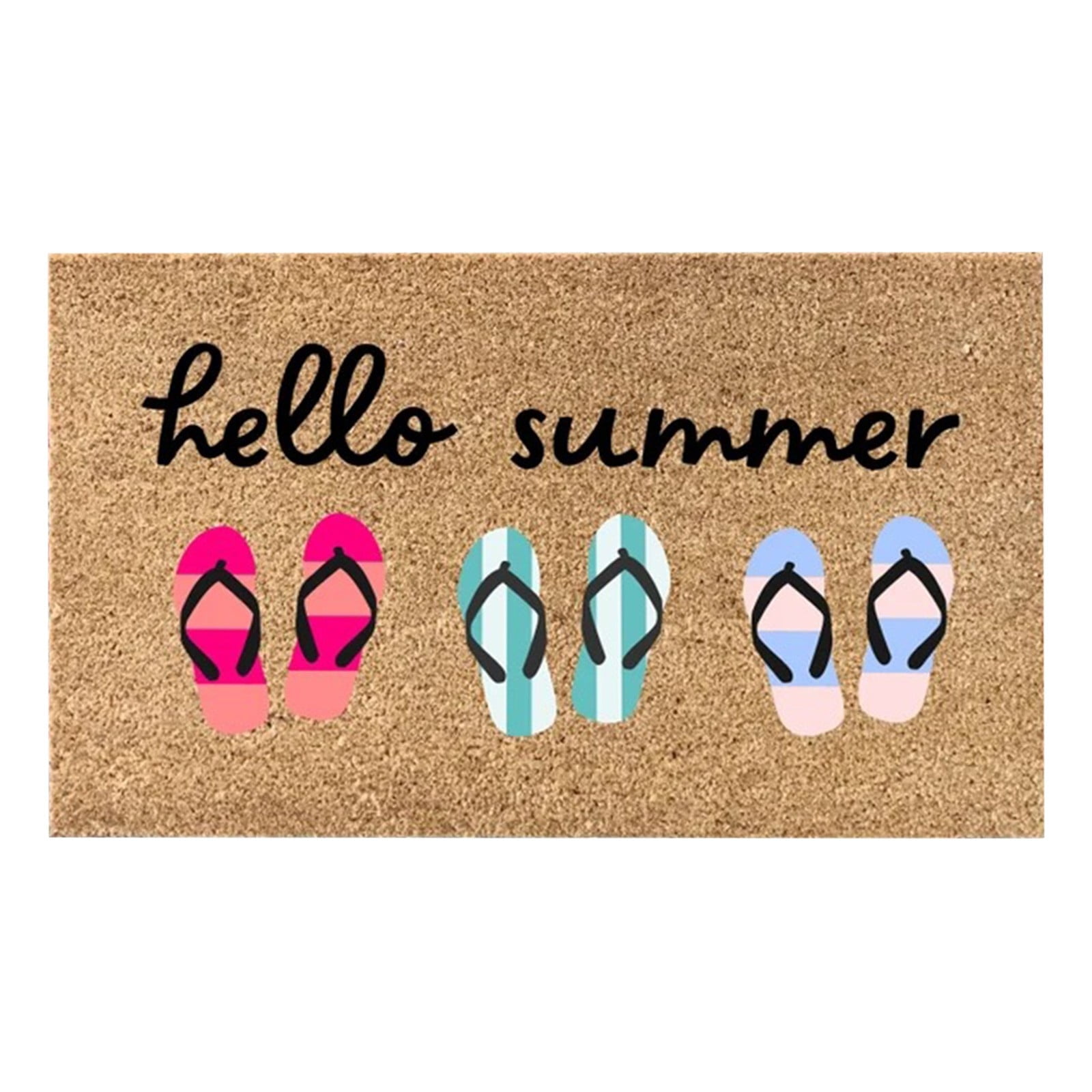 Hello Summer Doormat Outdoor Summer Door Mat Funny Welcome Mats for ...