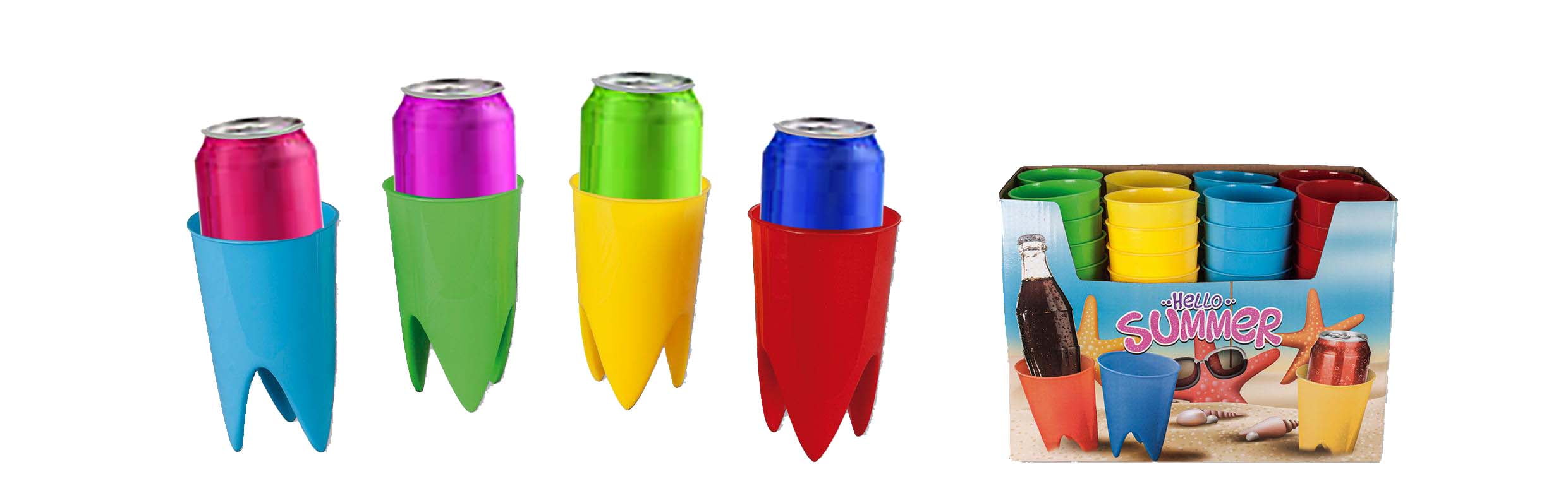 SurfGear Plastic Summer Sand Spike Drink Sleeves - Walmart.com