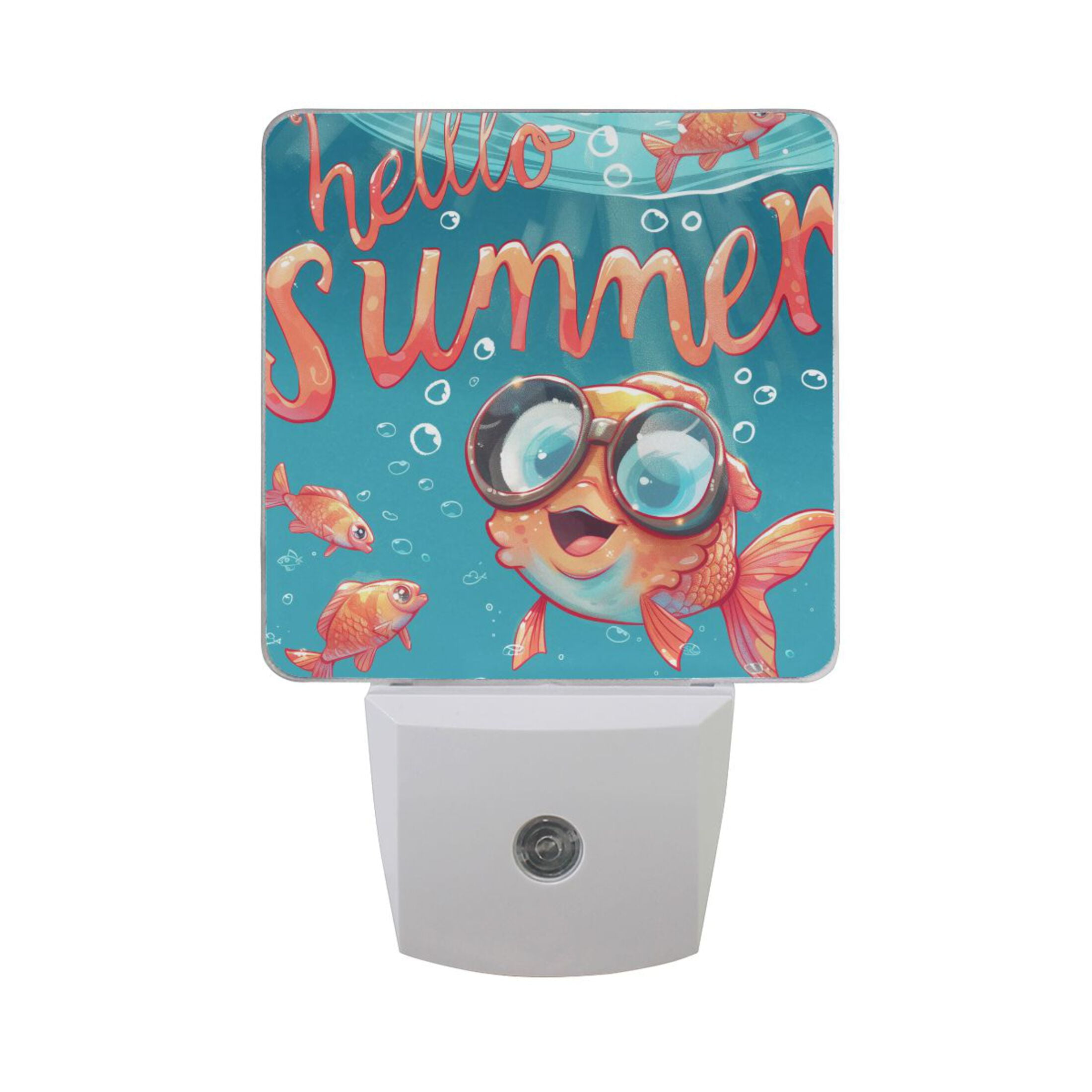 Hello Summer Fish Night Light 2 Pack LED Nightlight Plug into Wall Dusk ...