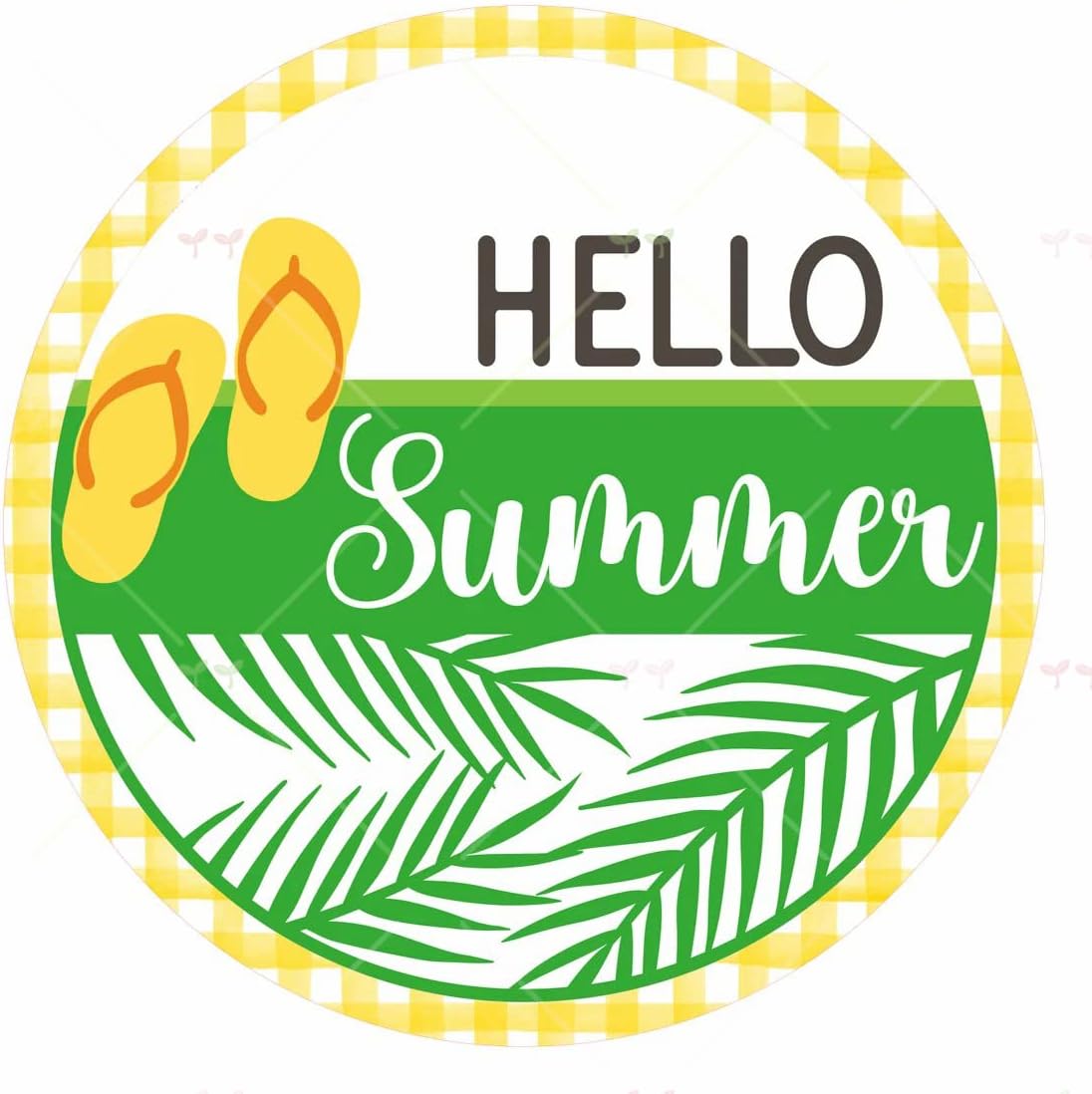 Hello Summer Flip Flop Wreath Sign Summer Sign for Wreaths Door Decor ...