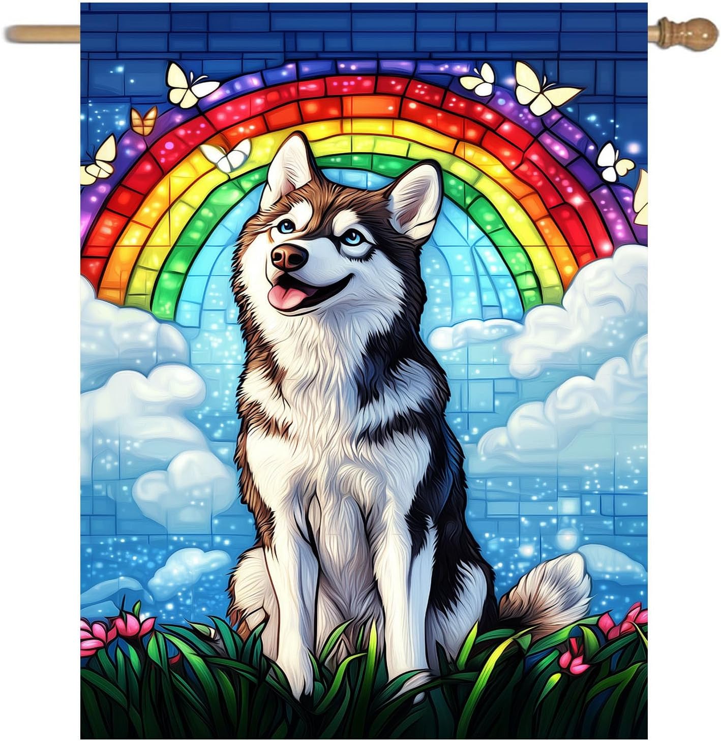 Hello Summer House Flags 28x40 Double Sided Beach Chocolate Lab Garden ...